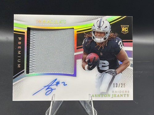 2025 Immaculate Football RPA Patch Auto Ashton Jeanty /25 On Card Auto ...