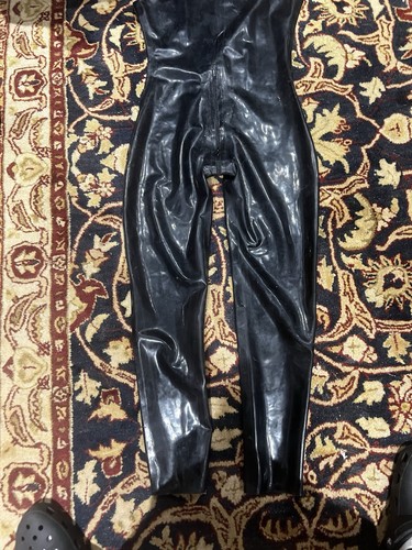 Men’s Black Latex Suit Club Wear Fetish Wear Full Crotch Zip | eBay UK