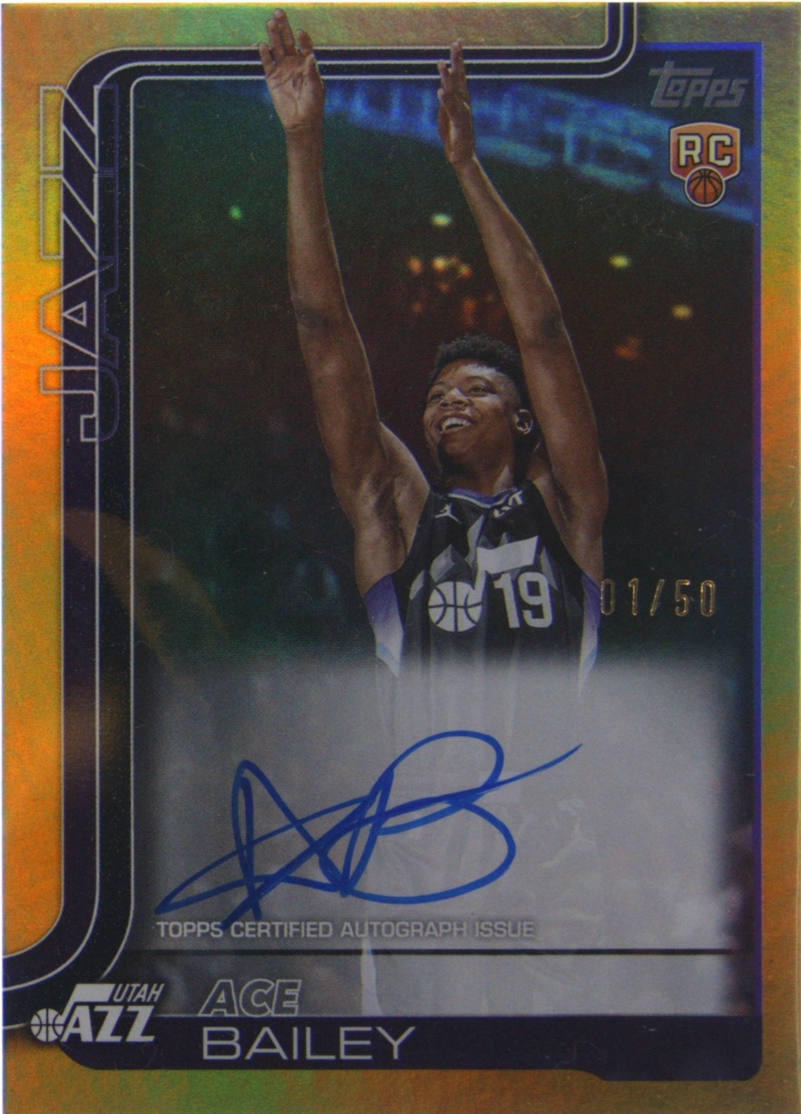 2025-26 Topps - Flagship Real One Rookie Autographs Ace Bailey #TFRR-AB ...