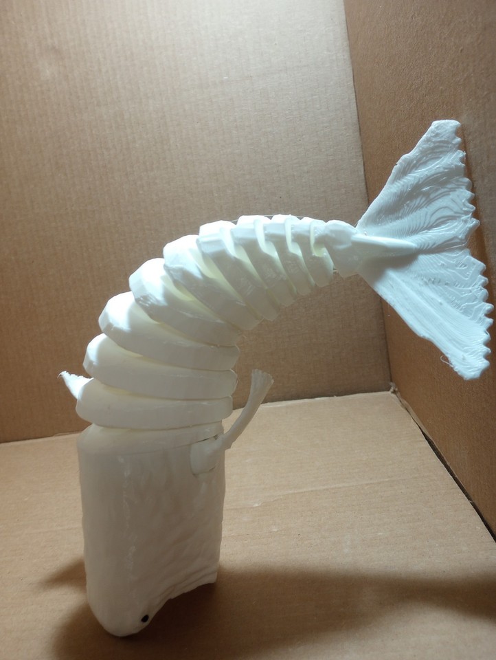 The Bloop, Sea Monster, Articulated Toy, Large. 3d Print, Durable TPU ...