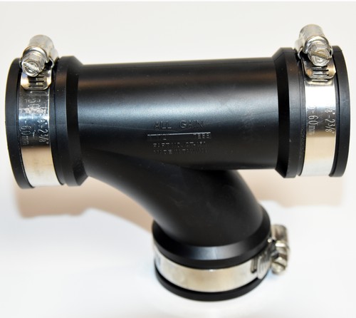 Flexibles T-Stück 2" Ø 63 mm Abzweig PVC Flexmuffe Fitting Filter Koi Teich Pool 8717605077550 ...