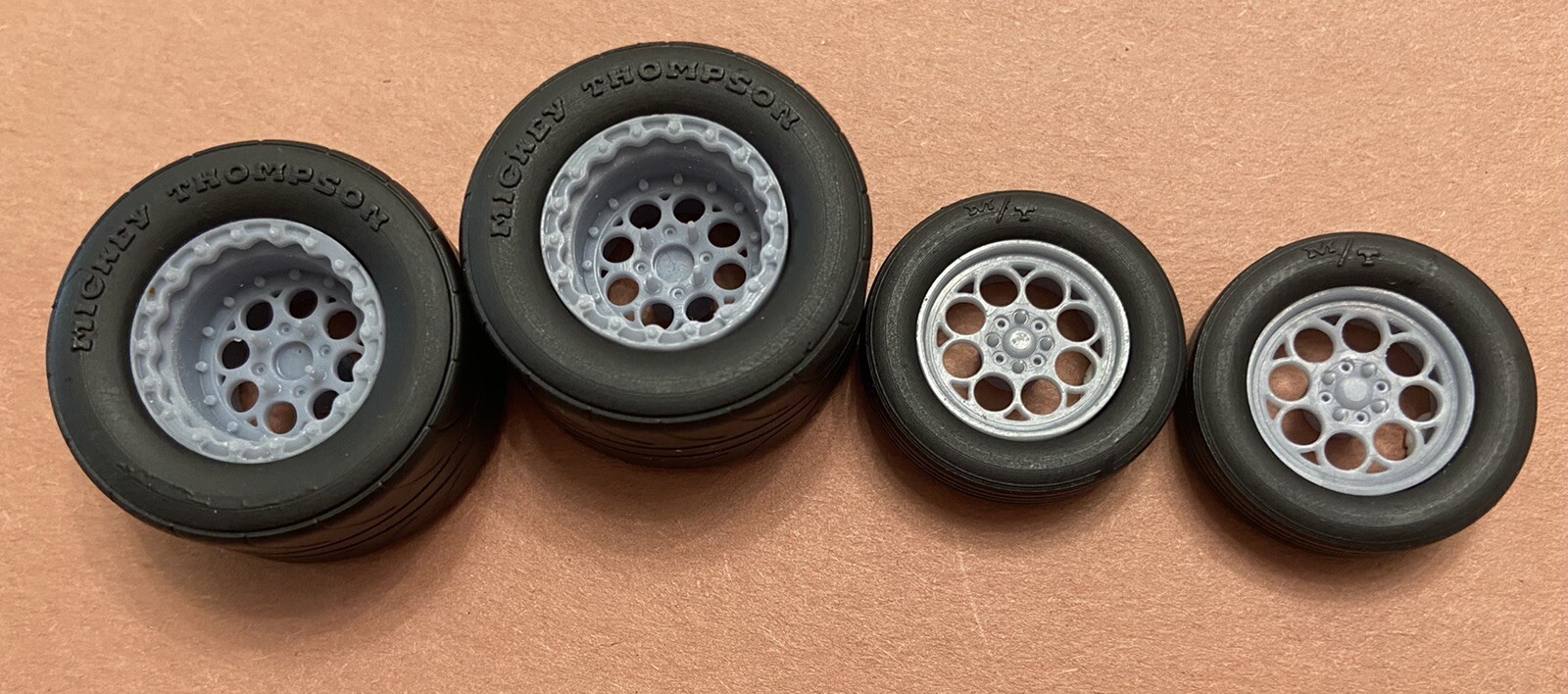 Resin 17/15 Scale inch Weld Magnum Drag Wheels With Cheater Slicks 1/24 ...
