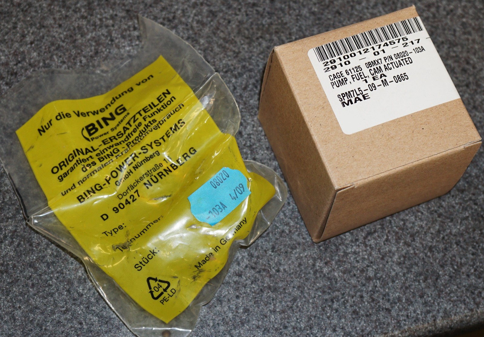 08020-103A FUEL PUMP 1145 M17 A3 DECONTAMINATION 002-46-903-00 CUYUNA 5 ...