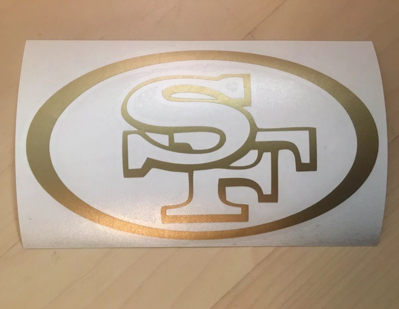 6.5” Wide San Francisco 49ers Gold Car Window Sticker Decal | eBay