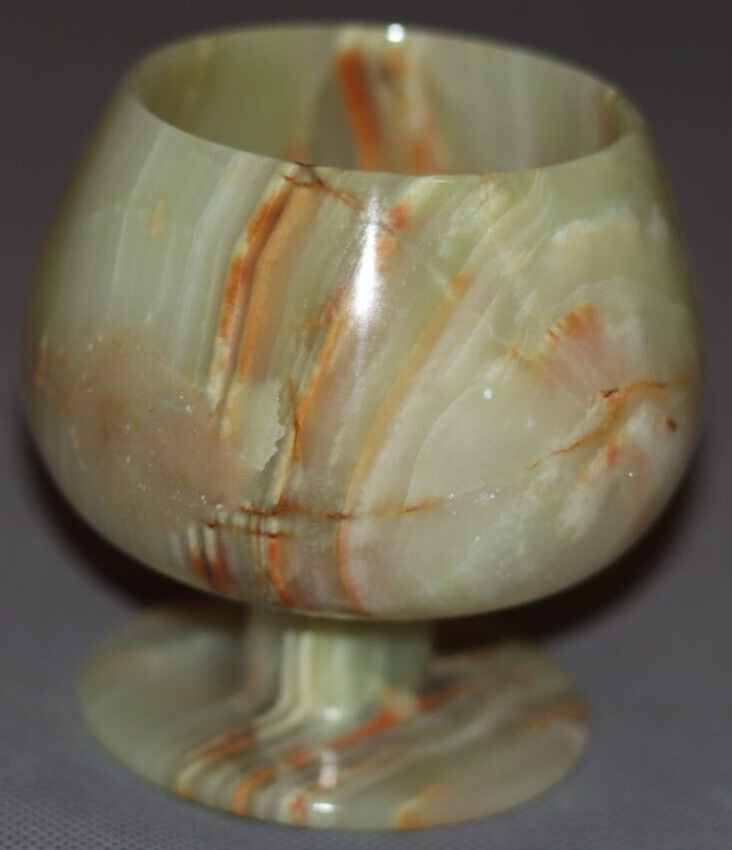 NATURAL ONYX GOBLETS WINE/ALCOHOL GLASS - 6 PIECES, 4" X 4" X 4", Cap ...