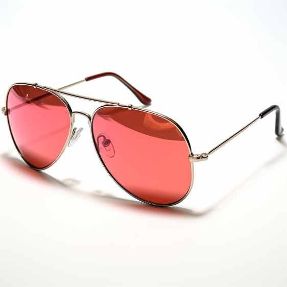 RED LENS AVIATOR STYLE MEN WOMEN SUNGLASSES SILVER METAL FRAME SHADES ...