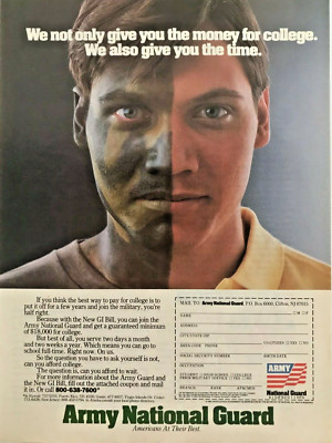 Army National Guard Vintage 1985 Print Ad | eBay
