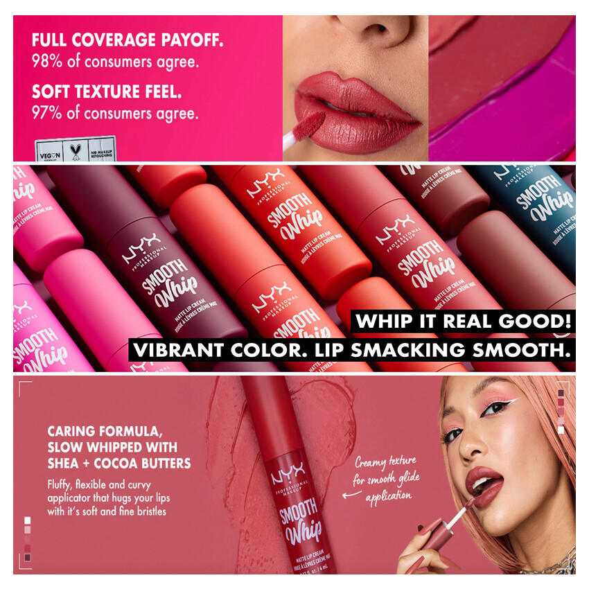 1 NYX Smooth Whip Matte Lip Cream - Vegan "Pick Your 1 Color" *Joy's ...