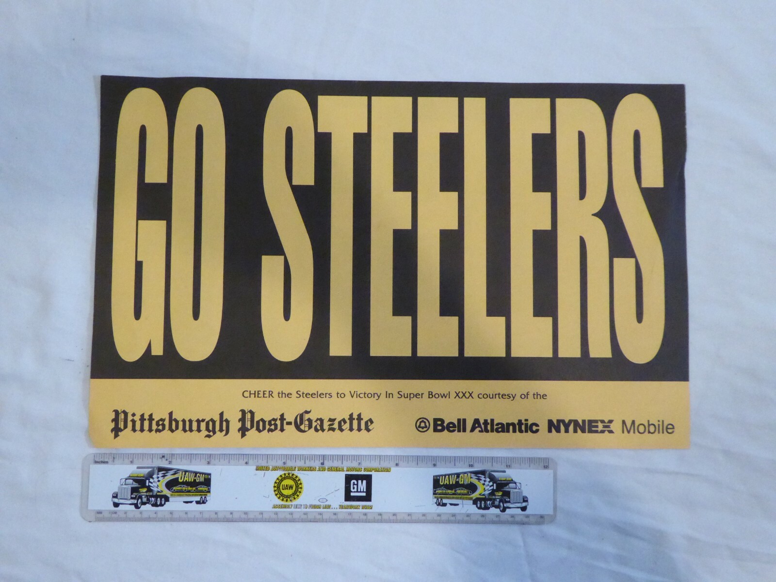 PITTSBURGH STEELERS "Drive for 5" flyer/ad Post-Gazette 10x16 | eBay UK