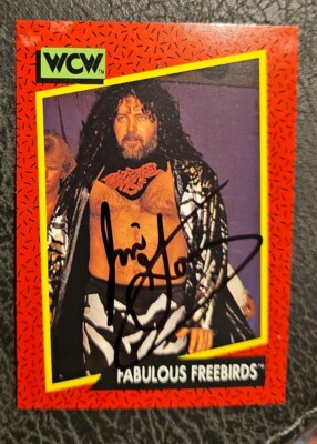 1991 JIMMY GARVIN WCW FREEBIRDS AUTOGRAPHED CARD COA PROOF | eBay