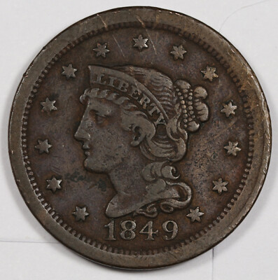 1849 Large Cent. VF. 202260 | eBay