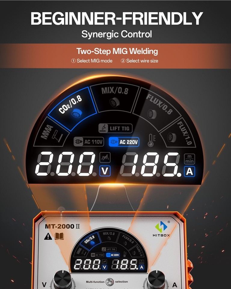 HITBOX MIG/TIG/MMA 4 IN1 Welding Machine IGBT VRD Gas/Gasless MIG ...