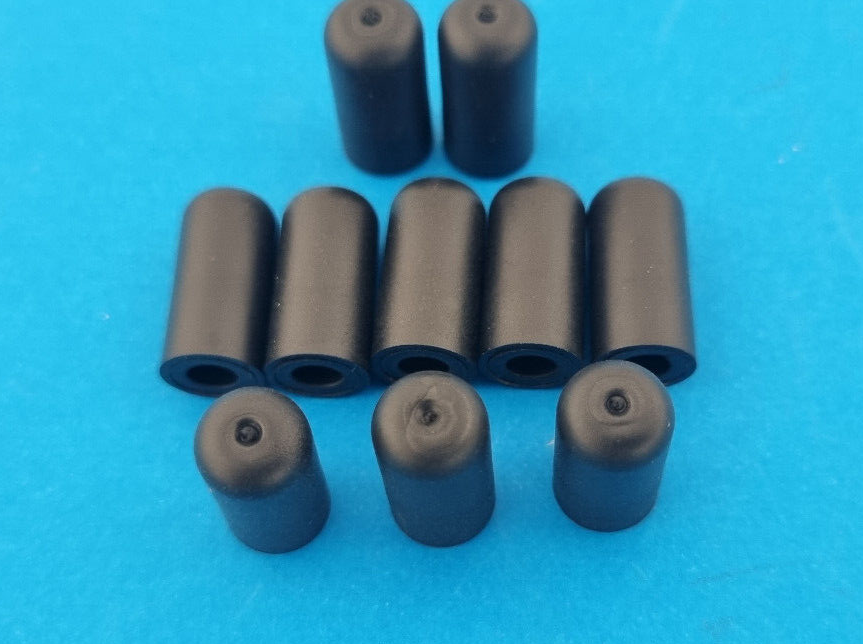 REAL Rubber Vacuum Block Off Cap set 10 X 3/16 ID Carby hose pipe blank ...