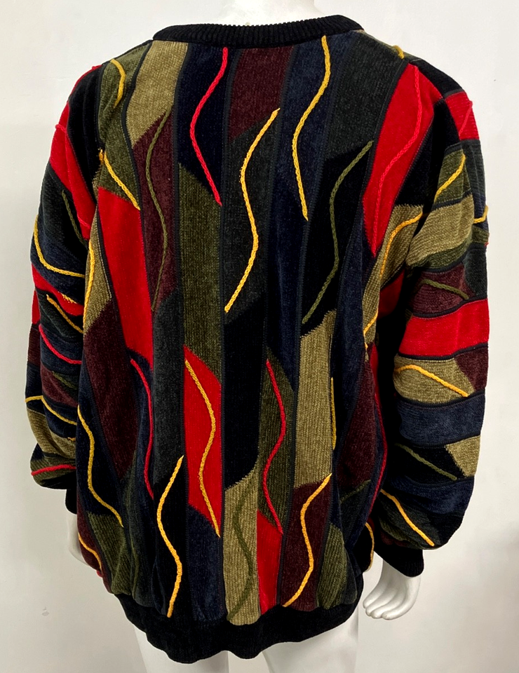 VTG 1990's TUNDRA "Rap" "COOGI" Style Multi-Textured Abstact Swirl ...