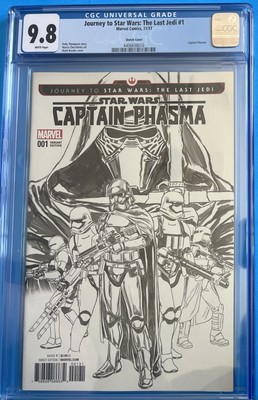 CGC 9.8 Journey Star Wars Last Jedi Captain Phasma #1 Brooks Sketch ...