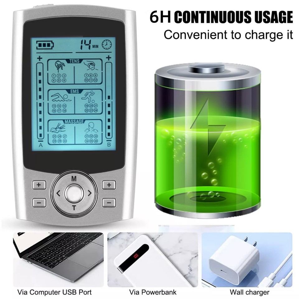 New Tens Unit Muscle Stimulator Machine Pulse Massager Therapy Pain ...