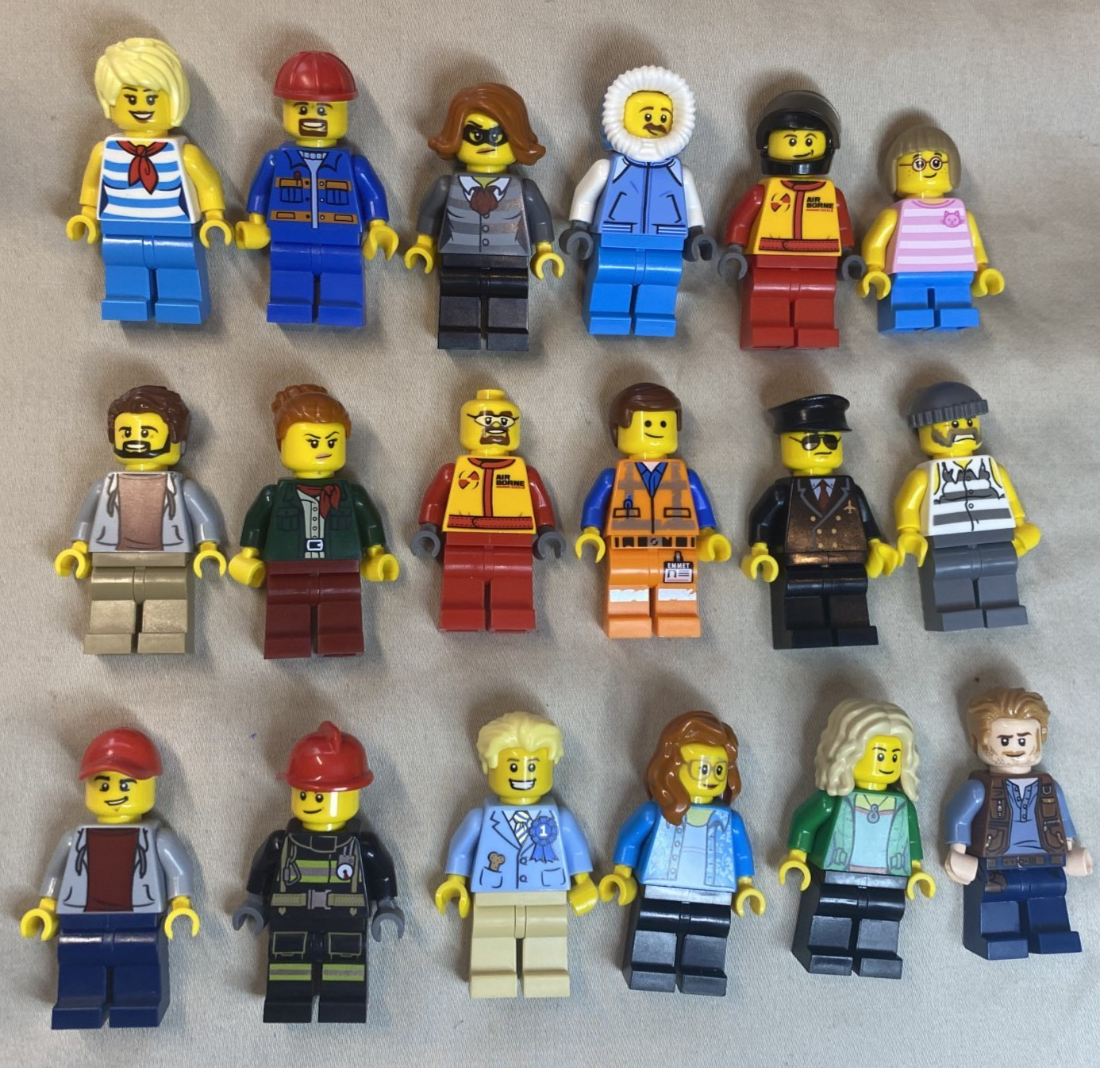 Authentic LEGO Minifigure Lot of 18 Miscellaneous Figures | eBay