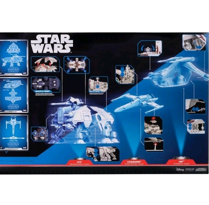 Jazwares Star Wars Micro Galaxy Squadron Republic Attack Force LAAT AT ...
