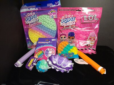 Pop It Lot all brand new 2 Jumbo Pop Its, 2 reg, light up pop it ball ...