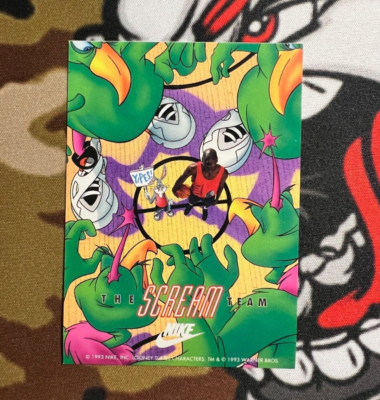 1993 Nike Warner Bros Michael Jordan The Scream Team Sticker Card | eBay