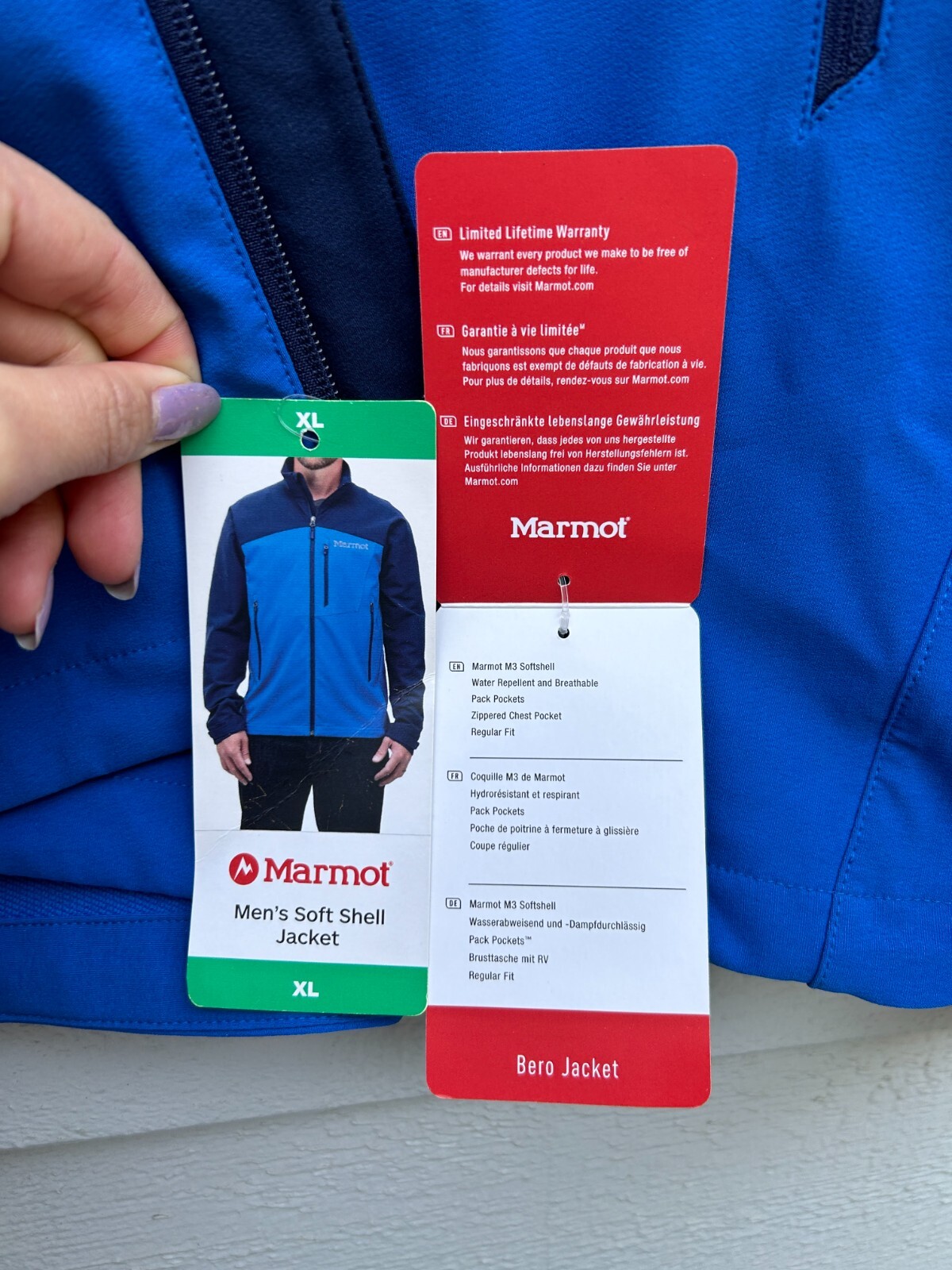 Marmot XL Bero M3 Softshell Jacket BRAND NEW Blue with Tags X-Large ...