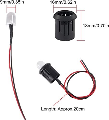 26pcs/set Dc 12v Led Diodes 10mm Led Light Lamp Bulb Prewired Emitting ...