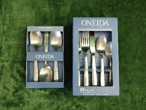 Oneida Everdine Flatware, 20 Piece, Service for 4,Stainless Steel W/Bonus Spoons | eBay