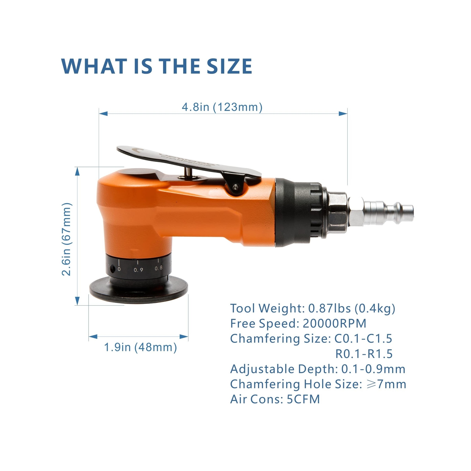 2-in-1 Mini Air Chamfer Tool for Chamfering and Round Cornor on Metal ...