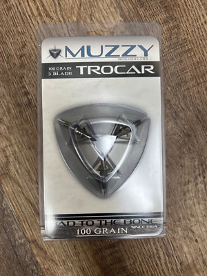 Muzzy Beoadheads 100 Grain 3 Blade TROCAR .035” Right Helix Blades ...