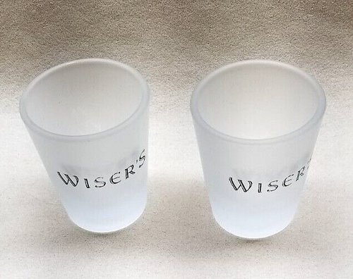 2 JP Wisers Canadian Whiskey Frosted Shot Glasses | eBay