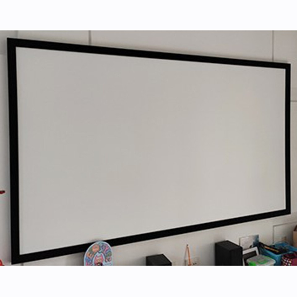 135" Inch Fixed Aluminum Frame Projector Screen Home Theatre HD TV ...
