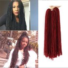 18" Thin Soft Faux Locs Micro Dreads Sister Locks Crochet Braids Hair ...