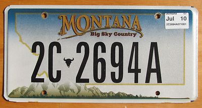 Montana 2010 CASCADE COUNTY License Plate NATURAL # 2C-2694A | eBay
