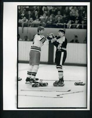 Ted Green fighting ? Rangers Egers 1970's Press Original Photo Boston ...