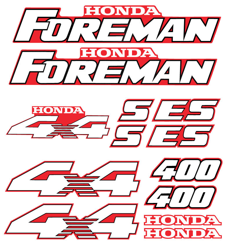 Honda Foreman 400 450 S ES 4x4 OEM Decal Emblem Sticker Kit forman ATV ...