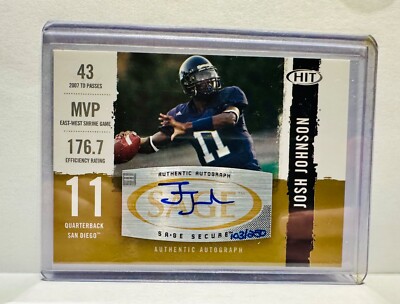 Josh Johnson 2008 Sage ROOKIE Auto Autograph RC /250 ~ BRONCOS! | eBay