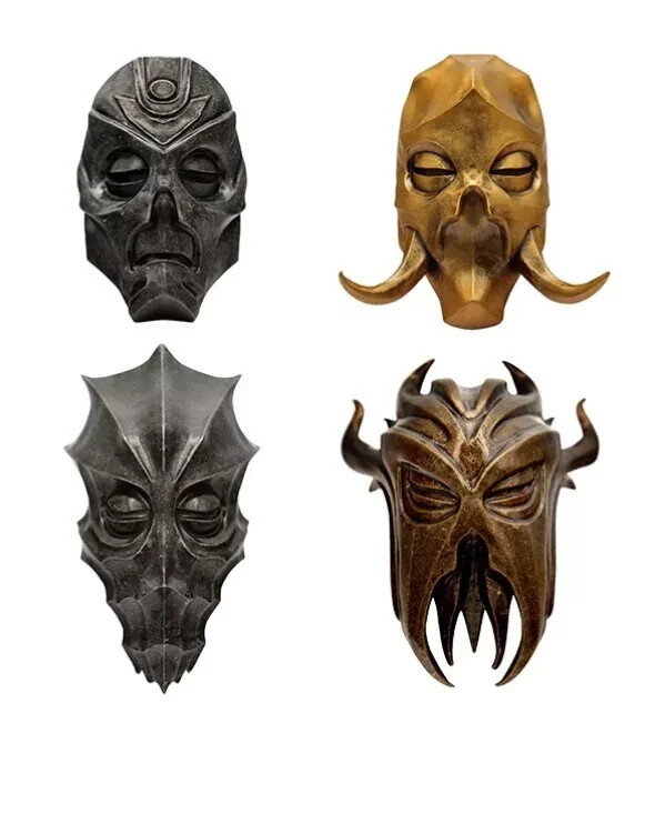 The Elder Scrolls V Skyrim Dragon Priest Masks Set of 4 Nahkriin ...