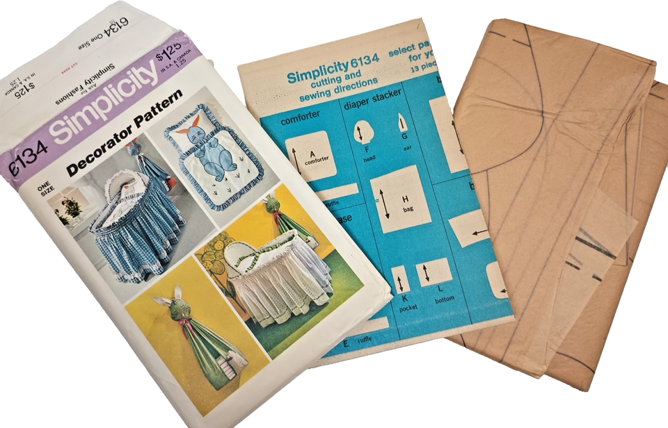 Simplicity 6134 Infant Bassinet Skirt & Liner Sewing pattern Envelope ...