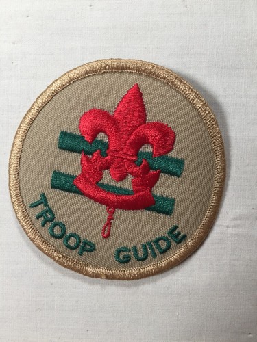 Tan Troop Guide plastic back BSA Position Patch | eBay
