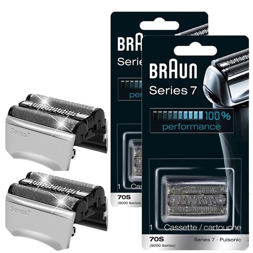 2 Pack Series 7 Electric Shaver Head Foil Razor Cassette Braun-70S ...