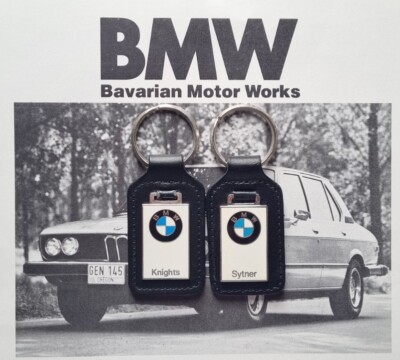 Two Genuine BMW Keyrings dealer key ring key chain Leather 1 2 3 4 5 6 ...