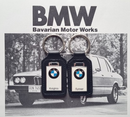 Two Genuine BMW Keyrings dealer key ring key chain Leather 1 2 3 4 5 6 ...