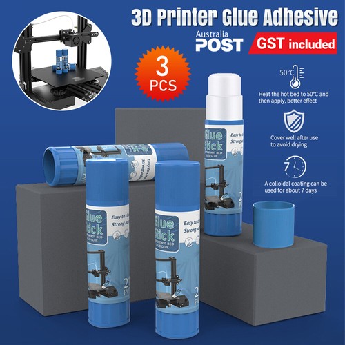 3Pcs 3D Printer Glue Adhesive for Hot Bed PLA Glass ABS PETG CPE AU ...