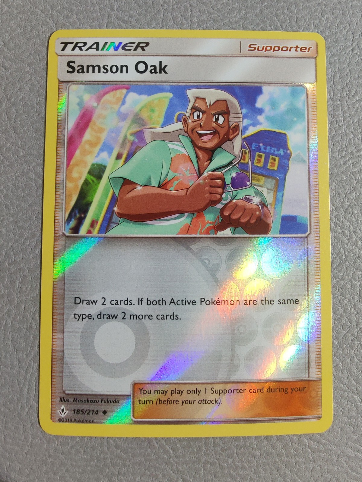 Samson Oak Reverse Holo | MINT | SM Unbroken Bonds 185/214 | Pokemon | eBay
