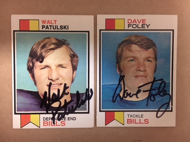 Dave Foley & Walt Patulski Signed 1973 Topps Card Lot Buffalo Bills ...