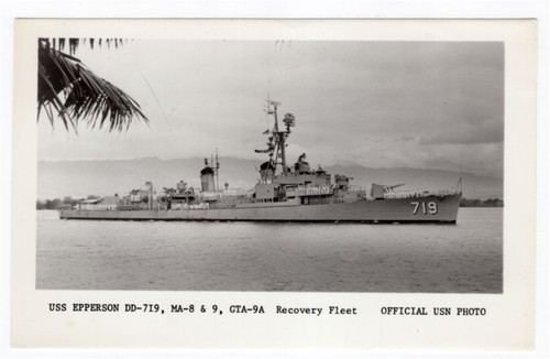 1958 Destroyer DDE-719 USS Epperson at Pearl Harbor 3.5x5.5 Original ...