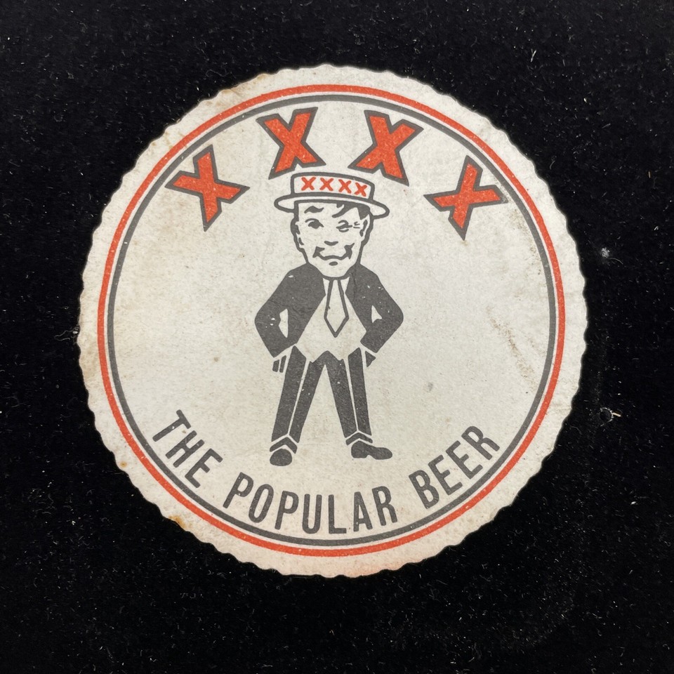 ORIGINAL VINTAGE RETRO Drink Coaster Bar Pub XXXX The Popular Beer ...