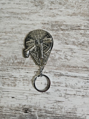 STAR WARS millennium falcon KEY RING SILVER TONE HARDWARE 2.5" X 3" | eBay