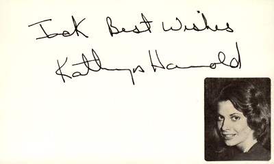 Kathryn Harold Signed Auto 3x5 Index Card Raw Deal | eBay