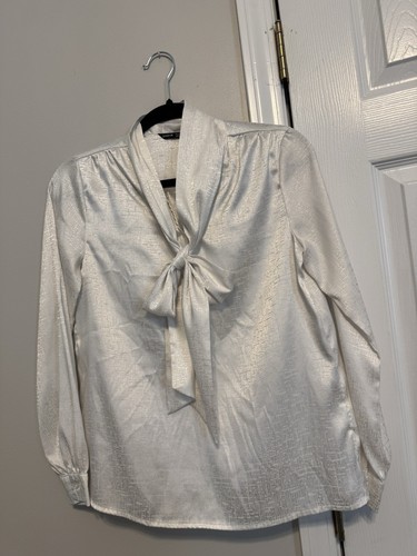 Secretary Bow Satin Blouse | eBay